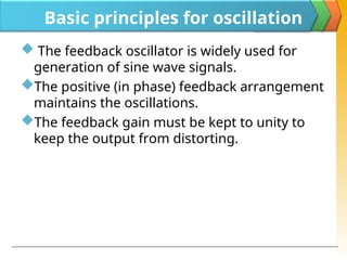 Oscillator. Describe the basic concept of an oscillator basic ...