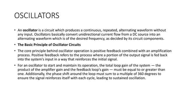 Introduction to oscillator and amplifiers.pptx