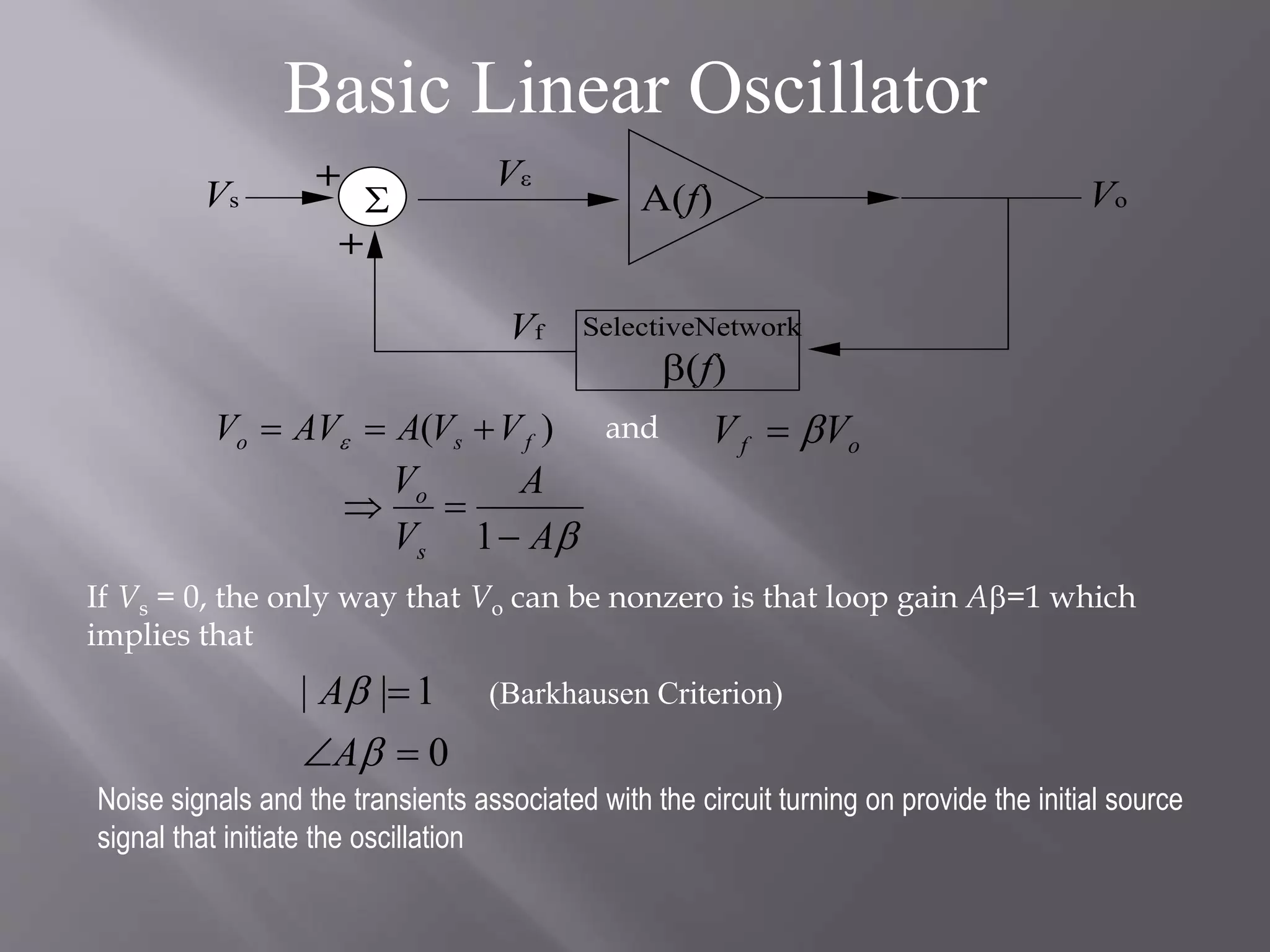 Op amp application as Oscillator | PPTX