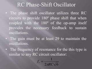 Op amp application as Oscillator | PPTX