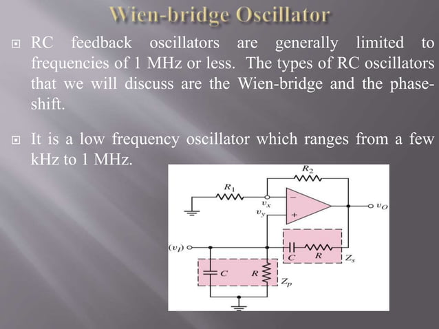 Op amp application as Oscillator | PPTX