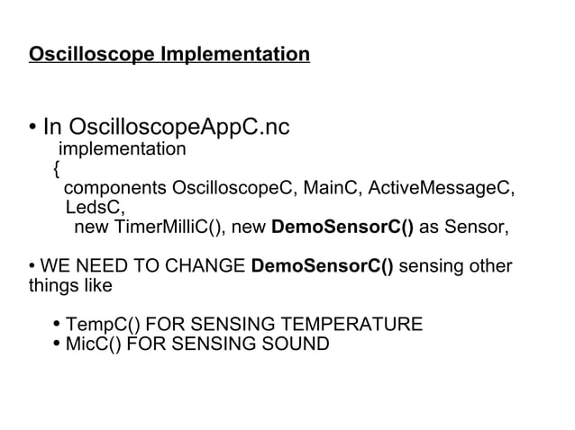 TINYOS Oscilloscope Application | PPT | Computer Software and Applications | Computing