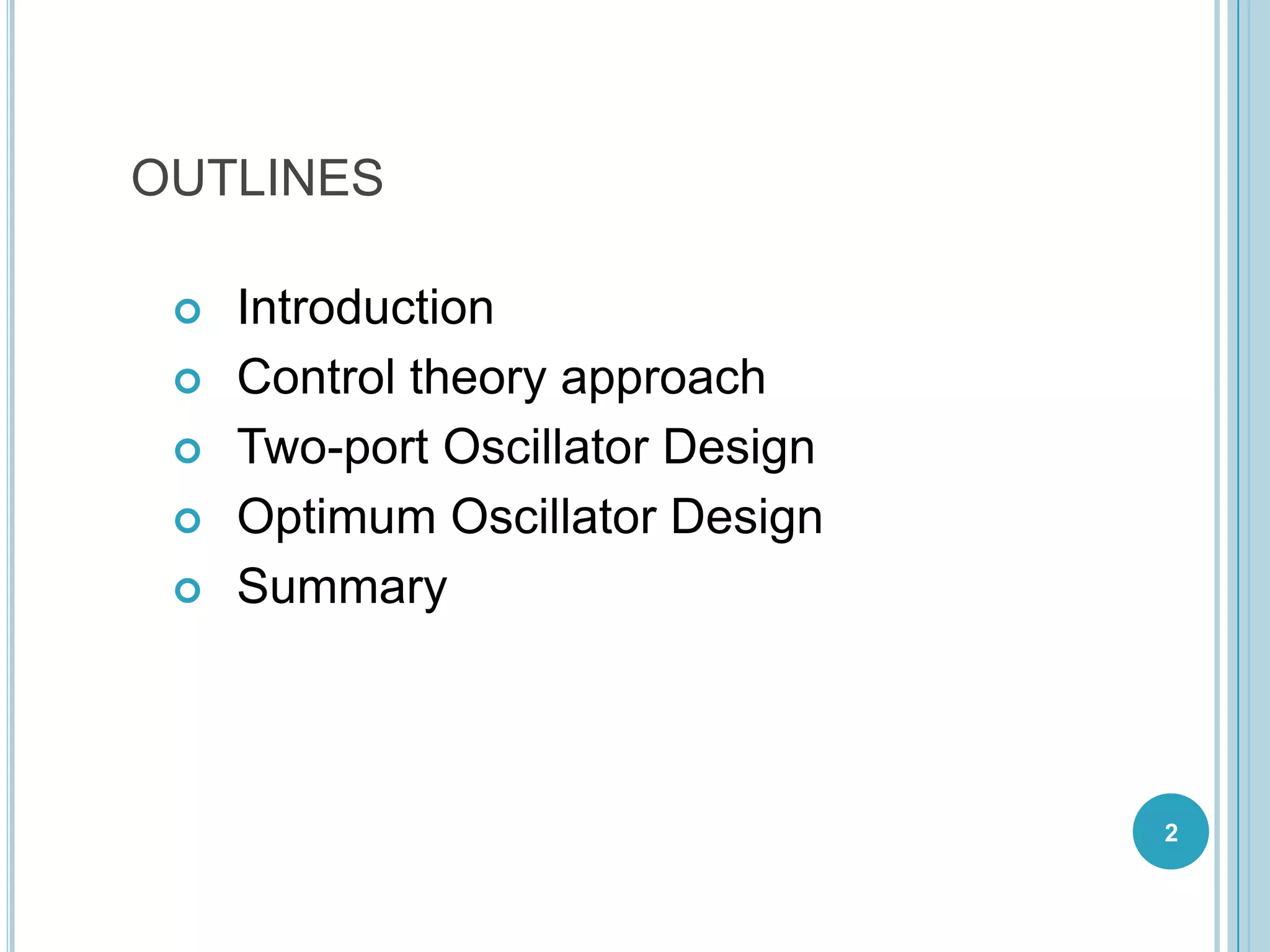 Microwave oscillator design | PPTX