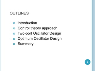 Microwave oscillator design | PPTX
