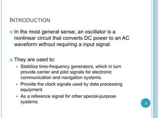 Microwave oscillator design | PPTX