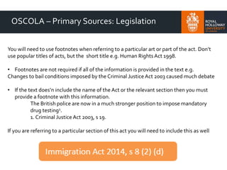 OSCOLA Referencing Guide | PPTX