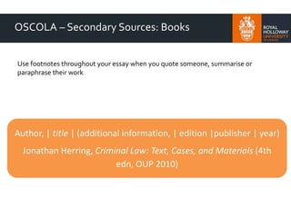 OSCOLA Referencing Guide | PPTX