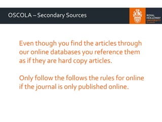 OSCOLA Referencing Guide | PPTX
