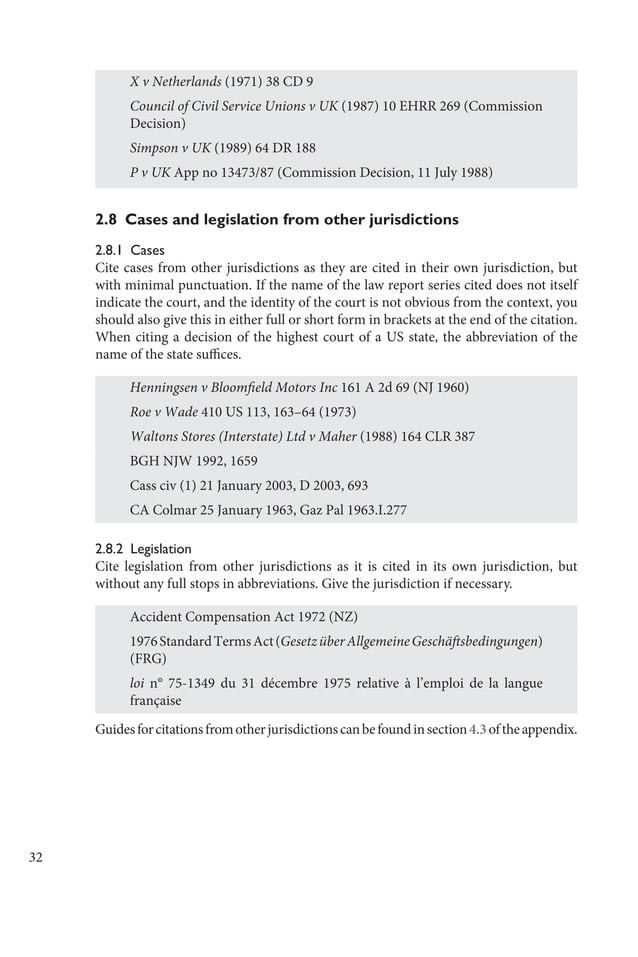 OSCOLA GUIDE CITATION GUIDE FOR STATUTES | PDF
