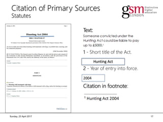 Essential Skills on Referencing with OSCOLA Citation System | PPTX | Law