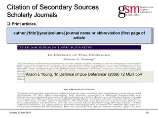 Essential Skills on Referencing with OSCOLA Citation System | PPTX