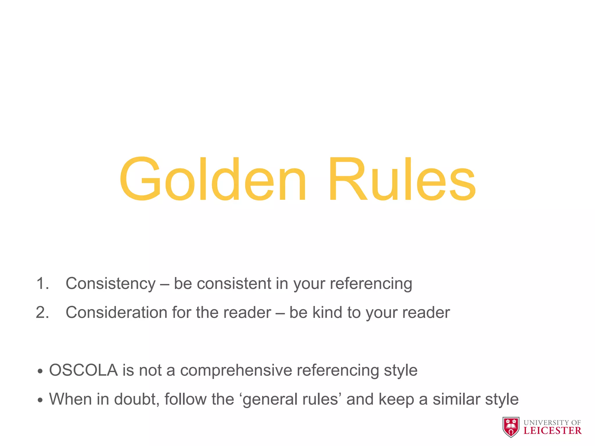 Introduction to OSCOLA | PPTX