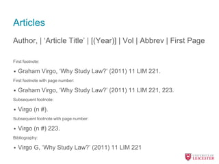 Introduction to OSCOLA | PPTX