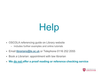 Introduction to OSCOLA | PPTX