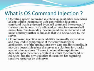 Os Command Injection Attack | PPTX