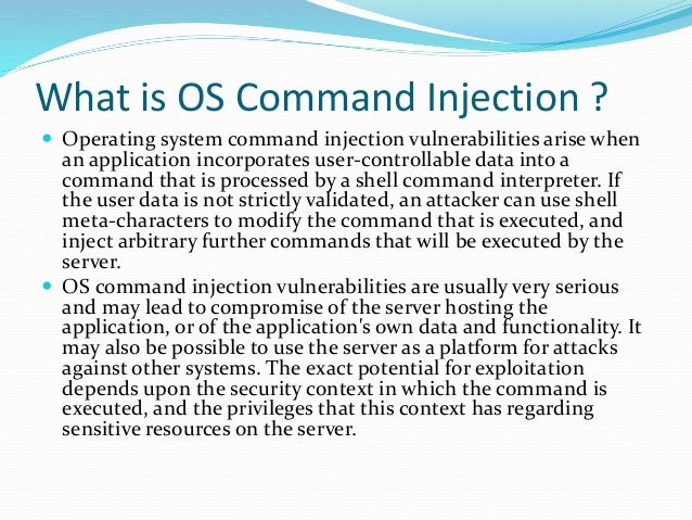 Os Command Injection Attack