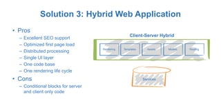 Satisfying Business and Engineering Requirements: Client-server JavaScript, SEO, and Optimized ...