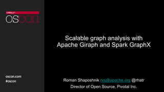 Introduction into scalable graph analysis with Apache Giraph and Spark GraphX | PPT