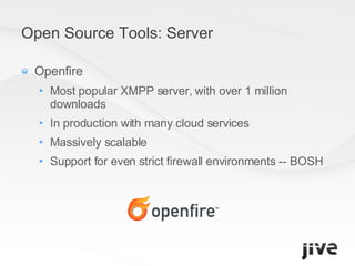 Open Source XMPP for Cloud Services | PPT