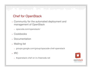 OSCON 2012 OpenStack Automation and DevOps Best Practices | PDF | Cloud Computing | Internet