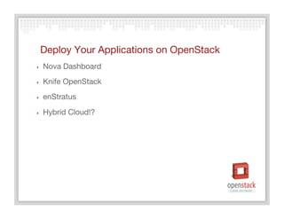 OSCON 2012 OpenStack Automation and DevOps Best Practices | PDF | Cloud Computing | Internet