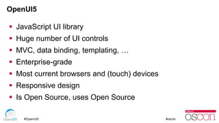 OSCON 2014: OpenUI5 - The New Responsive Web UI Library | PDF | Web Development | Internet