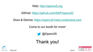 OSCON 2014: OpenUI5 - The New Responsive Web UI Library | PDF | Web Development | Internet