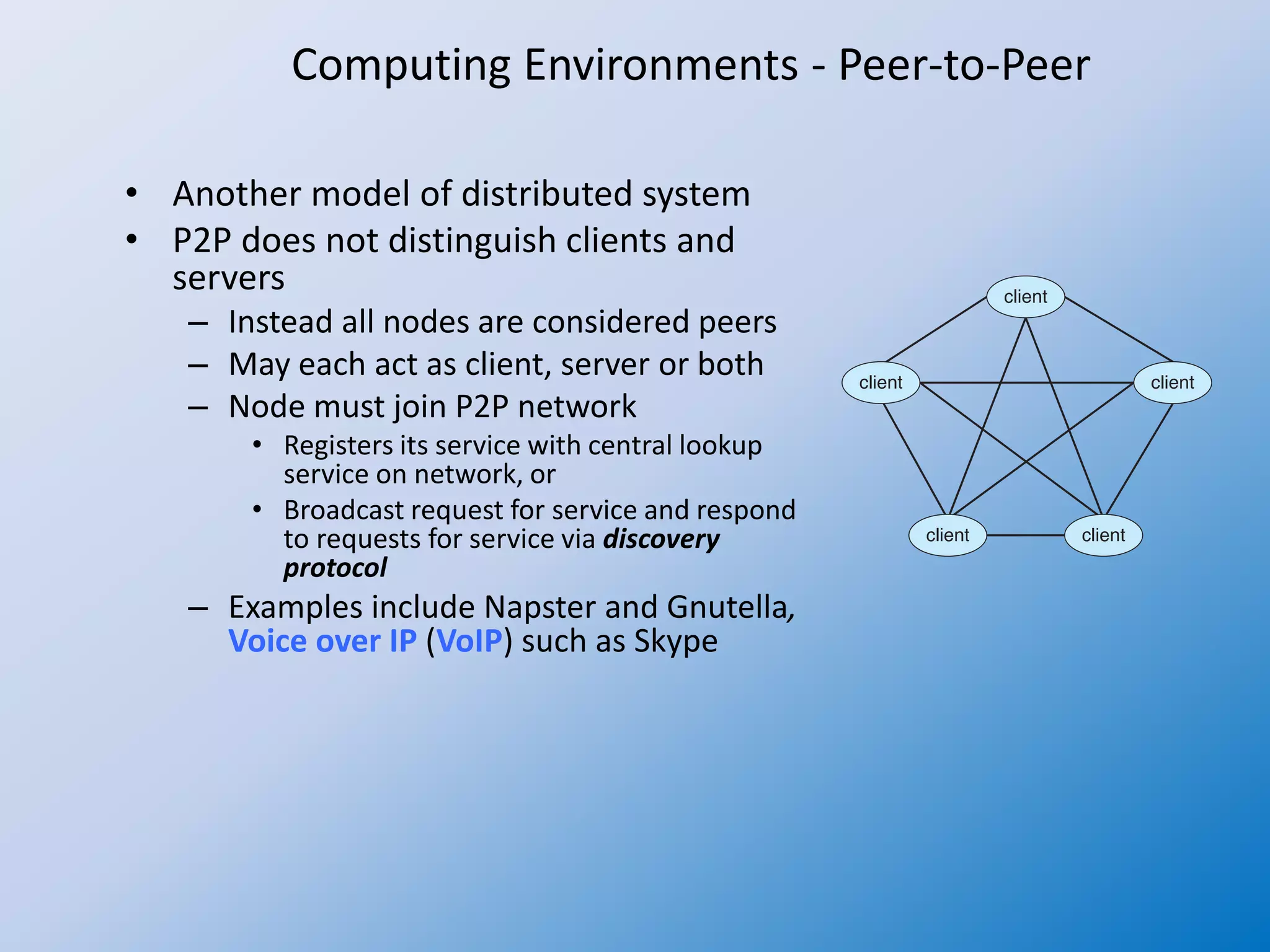 Os Concepts 6 Os For Various Computing Environments Pptx Operating Systems Computer