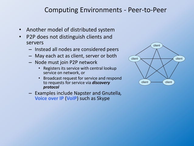 OS concepts 6 OS for various computing environments | PPTX | Operating ...