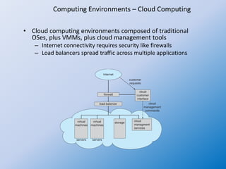 OS concepts 6 OS for various computing environments | PPTX
