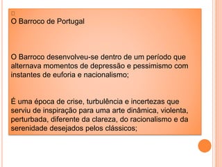 Os contraste do barroco | PPSX