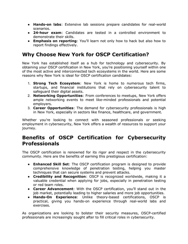 OSCP Certification in New York_ A Gateway to Cybersecurity Success.docx