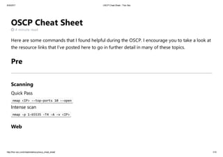 Oscp cheat sheets by Thor Sec | PDF