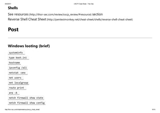 Oscp cheat sheets by Thor Sec | PPT