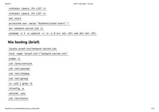 Oscp cheat sheets by Thor Sec | PPT