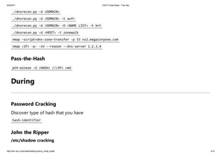 Oscp cheat sheets by Thor Sec | PDF
