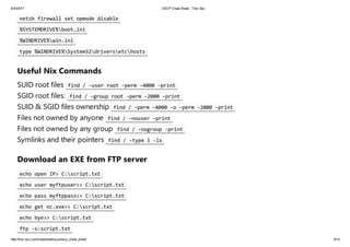 Oscp cheat sheets by Thor Sec | PPT