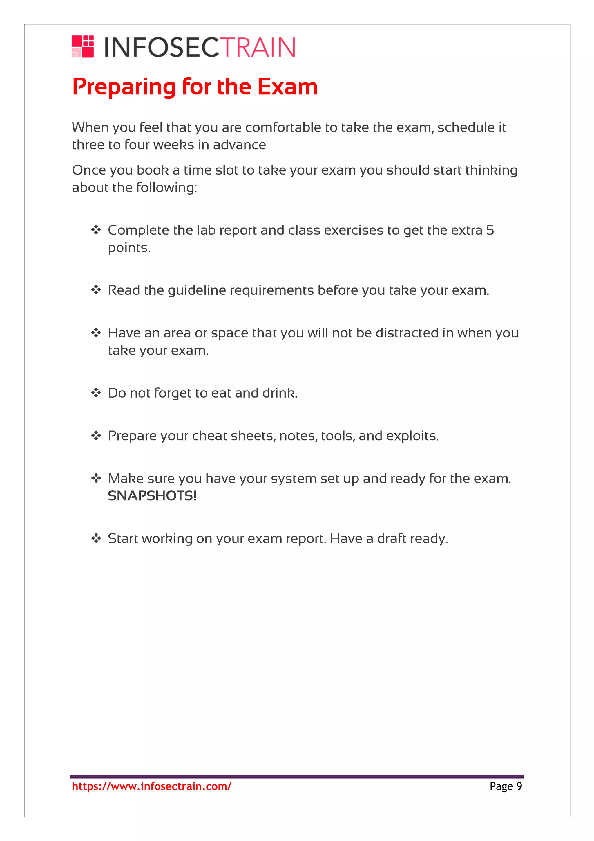 OSCP Preparation Guide @ Infosectrain | PDF