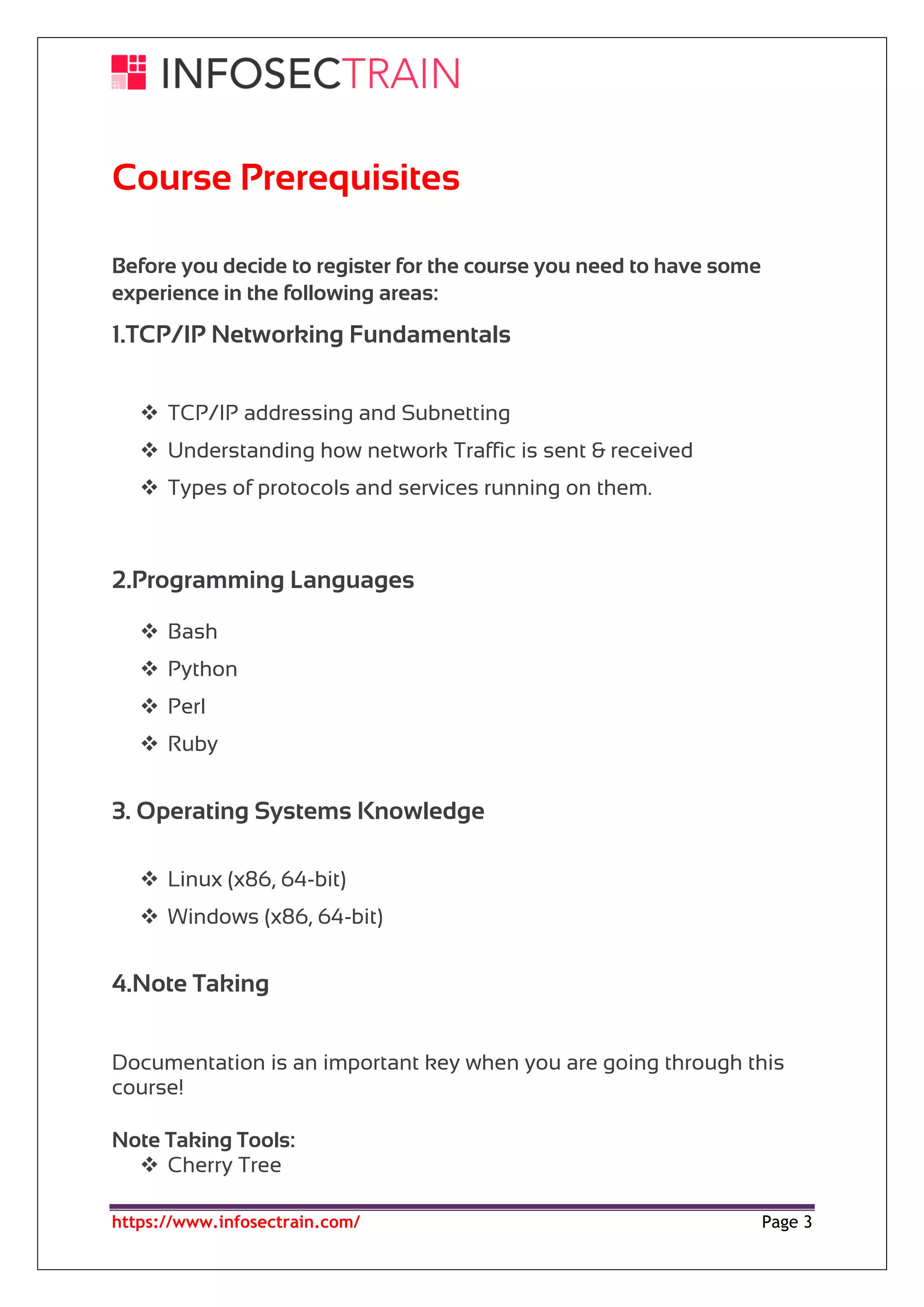 OSCP Preparation Guide @ Infosectrain | PDF