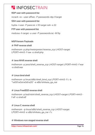 OSCP Preparation Guide @ Infosectrain | PDF