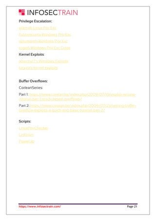 OSCP Preparation Guide @ Infosectrain | PDF