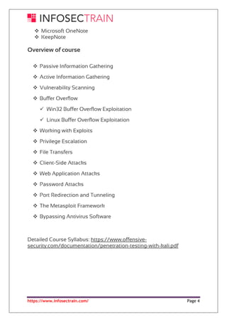 OSCP Preparation Guide @ Infosectrain | PDF