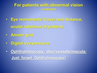 Routine Office Eye Checks for General Practitioners | PPT