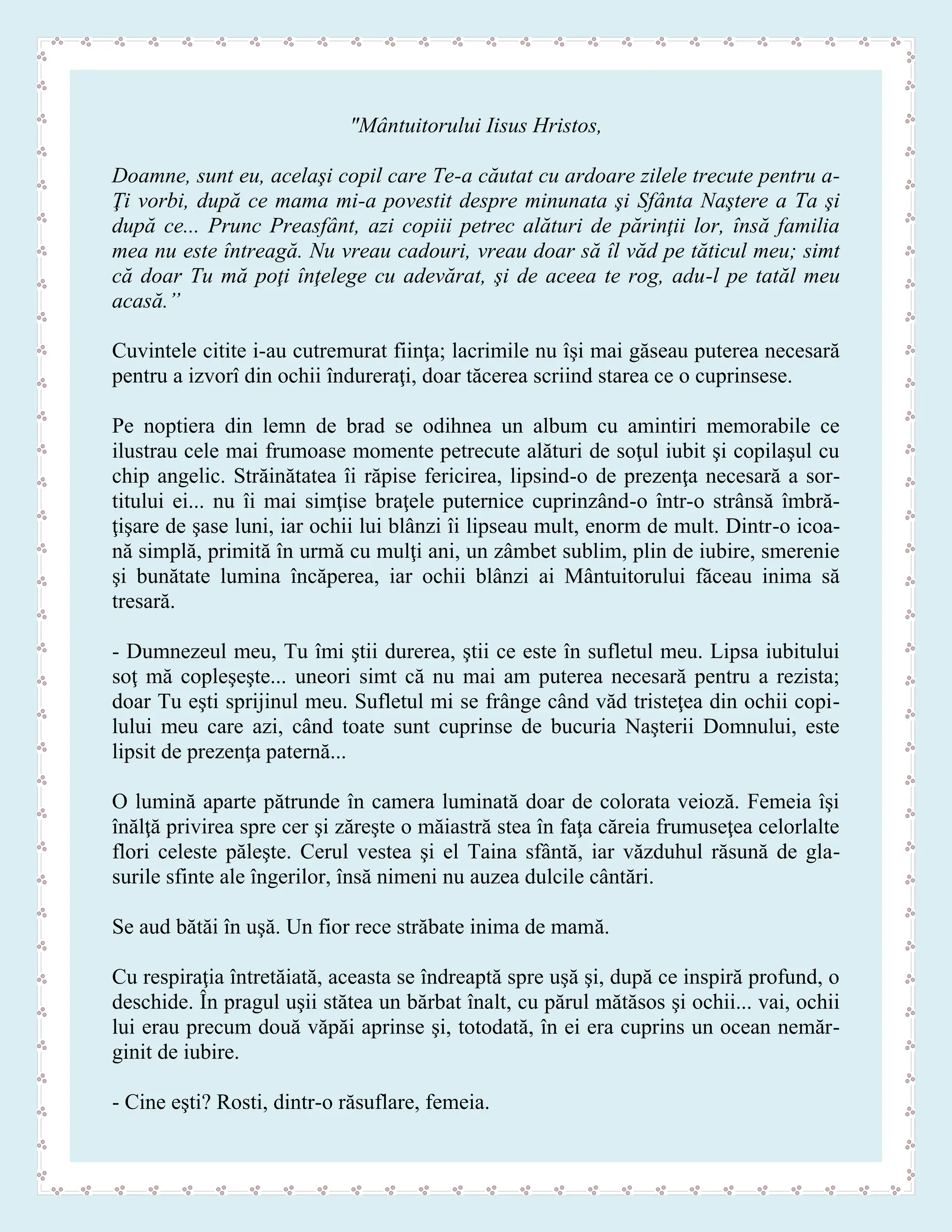 Naşterea Domnului - O scrisoare către pruncul Iisus | PDF