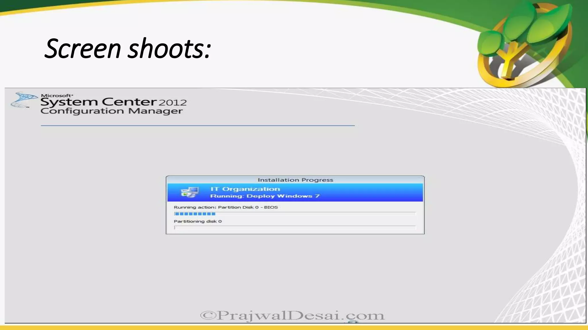 Automated Operating System Deployment Using Sccm 2012 Pptx Operating Systems Computer