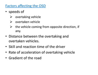 Overtaking sight distance - geometric design | PDF