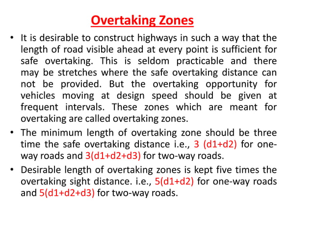 Overtaking sight distance - geometric design | PDF