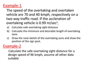 Overtaking sight distance - geometric design | PDF