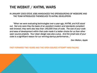 WebKit, why it matters (PDF version) | PPT