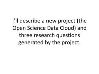 Open Science Data Cloud (IEEE Cloud 2011) | PPT